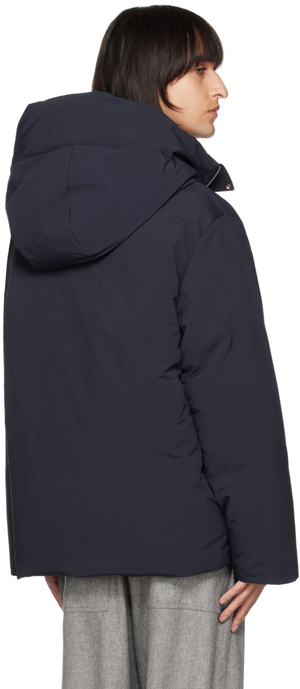 Jil Sander Navy Hooded Down Jacket Jil Sander