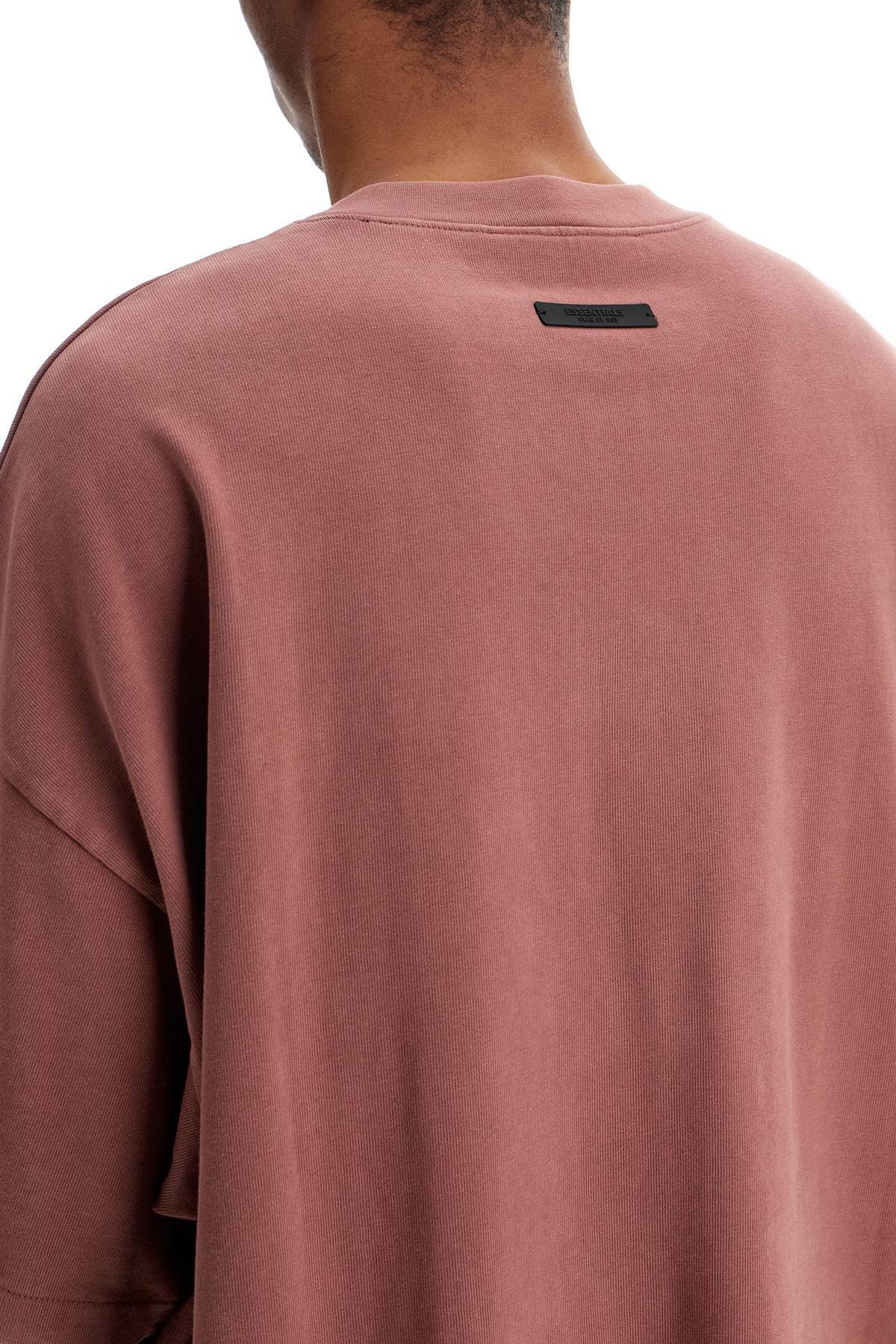 FEAR OF GOD ESSENTIALS heavy crewneck tee Red Fear Of God Essentials