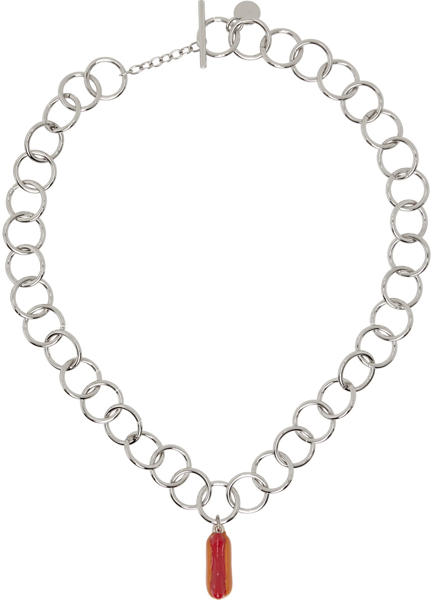 Marni Silver Hot Dog Necklace Marni