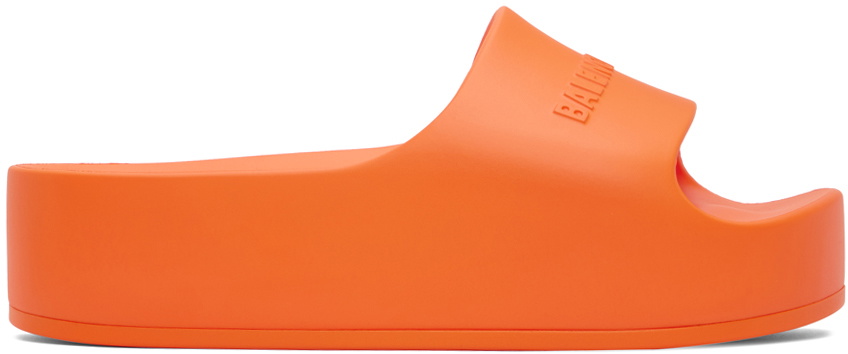 Balenciaga Orange Chunky Slides Balenciaga
