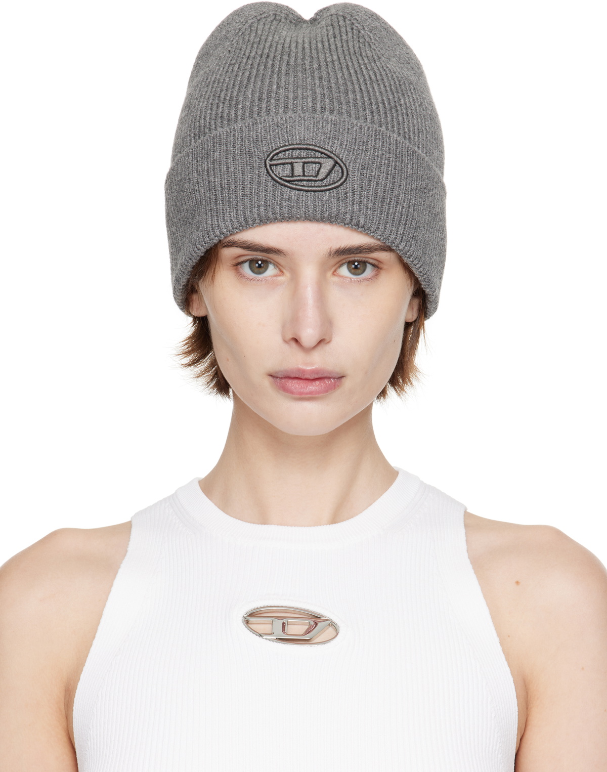 Diesel Gray K-Coder-Fully B Beanie Diesel