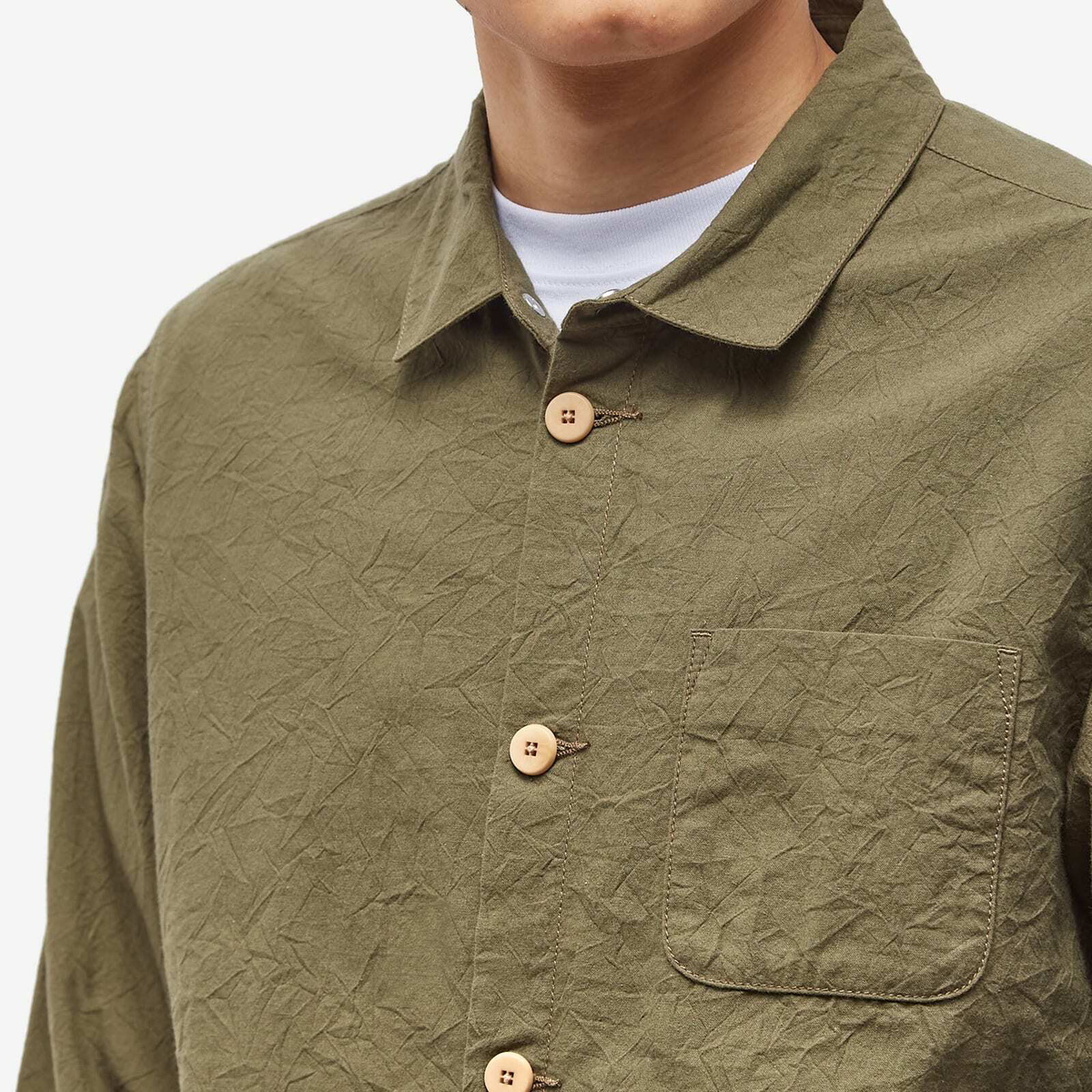 Folk Men's Crinkle Assembly Jacket in Olive Folk