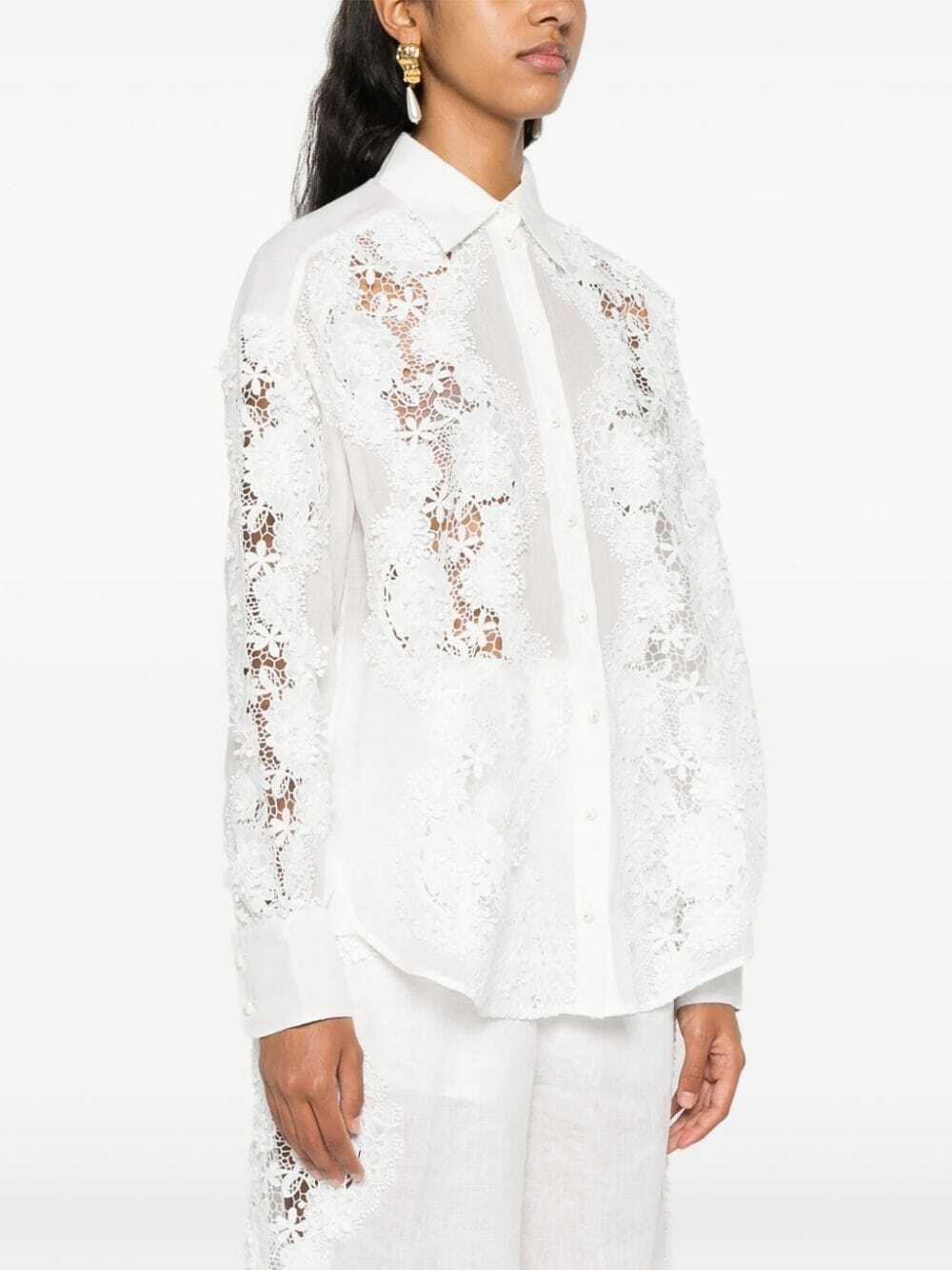 ZIMMERMANN - Lace Trim Detail Shirt Zimmermann