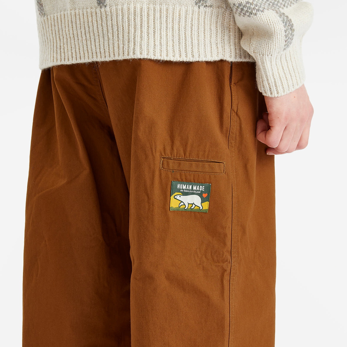 Human Made Men's Easy Belted Pant in Brown Human Made