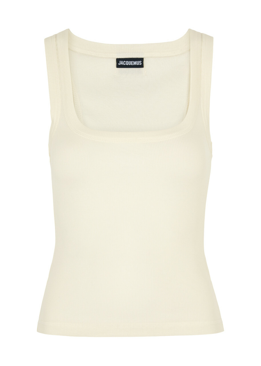 Jacquemus Le Debardeur Cotton Tank Cream Jacquemus