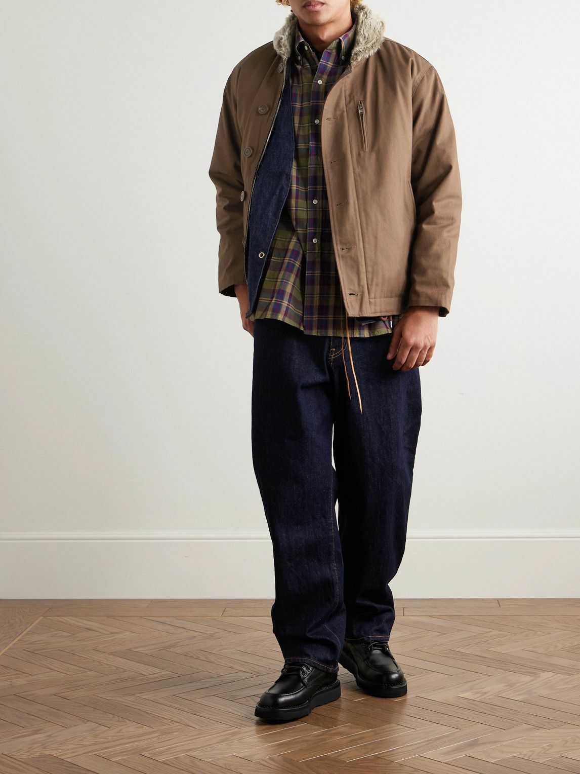 FrizmWORKS - Edgar Faux Fur-Trimmed Cotton-Canvas Jacket - Brown FrizmWORKS