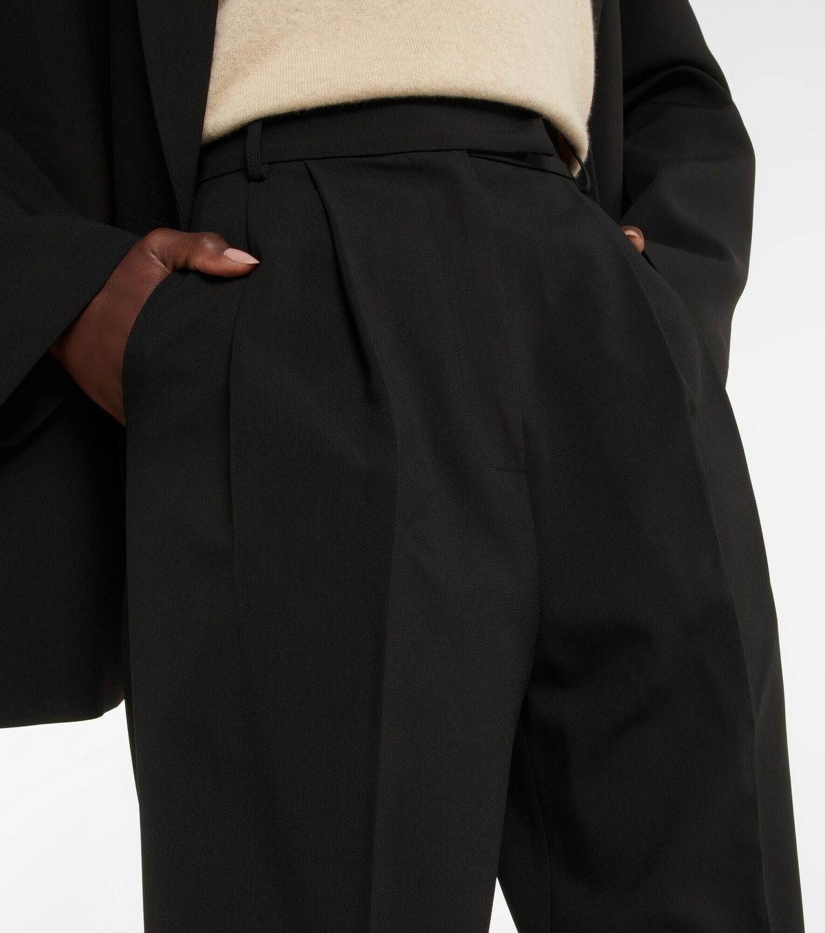 The Frankie Shop - Bea twill high-rise pants The Frankie Shop