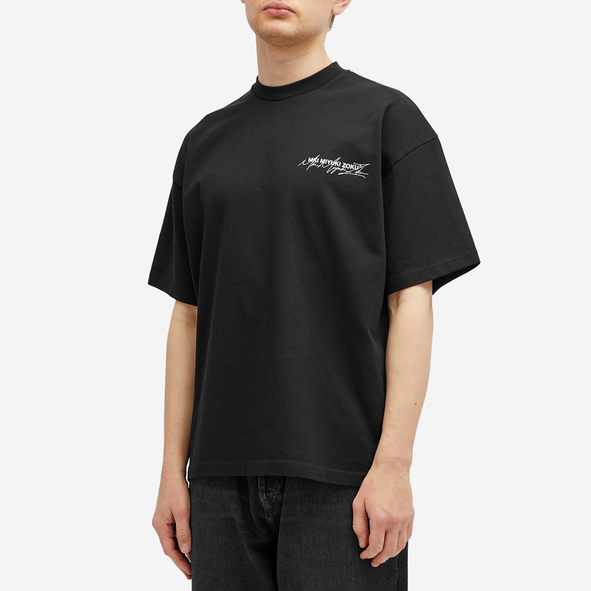 MKI Men's Signature Overlay T-Shirt in Black MKI Miyuki-Zoku