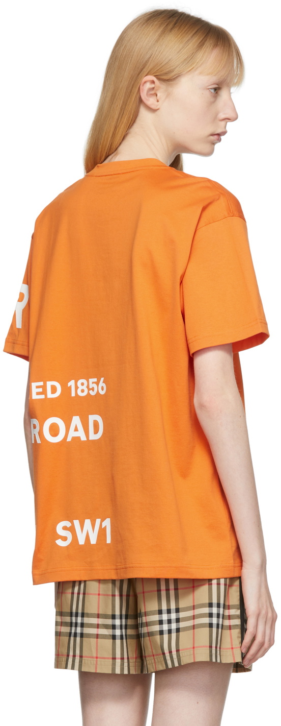 Burberry Orange Horseferry T-Shirt Burberry