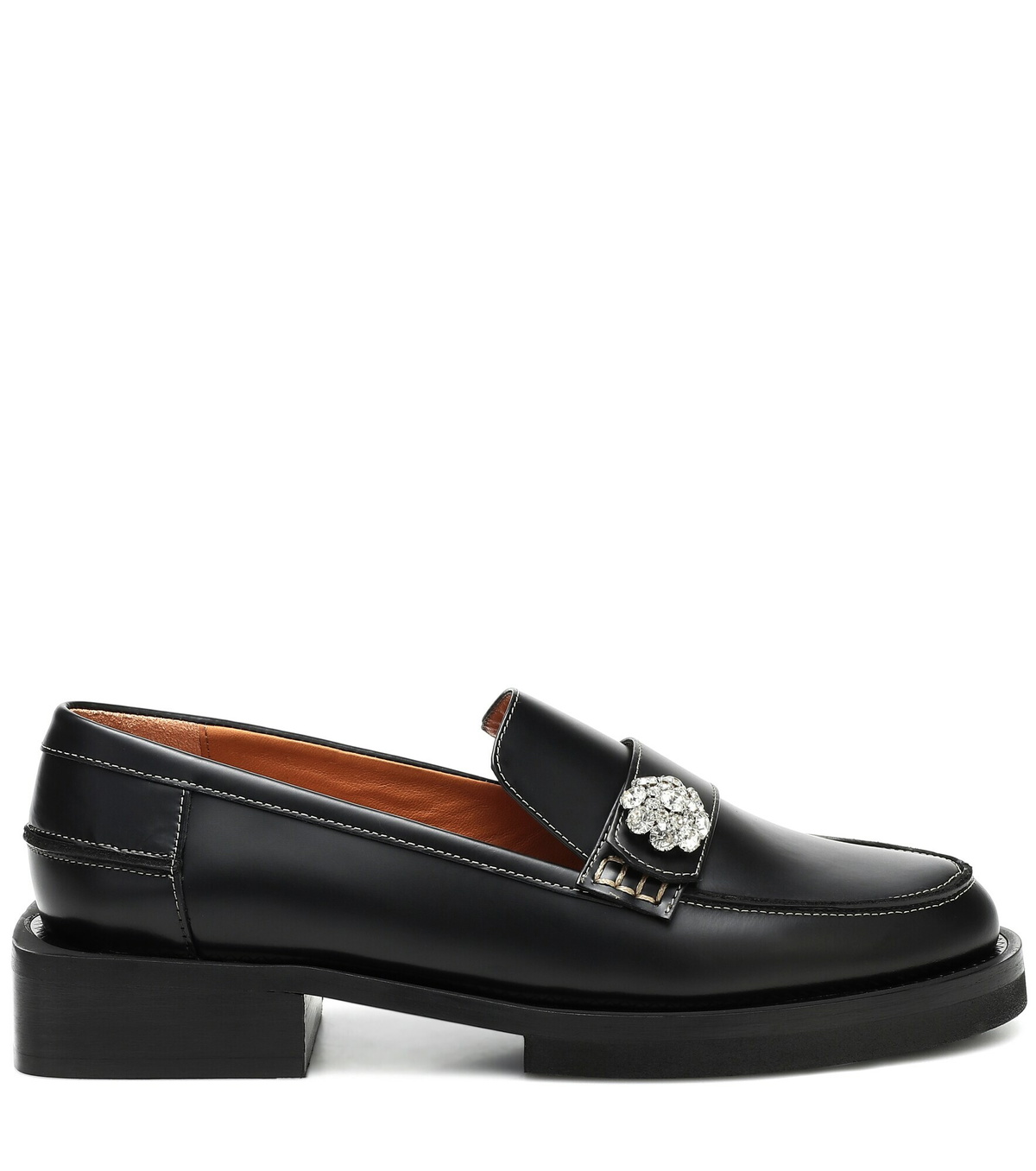 Ganni - Jewel leather loafers GANNI