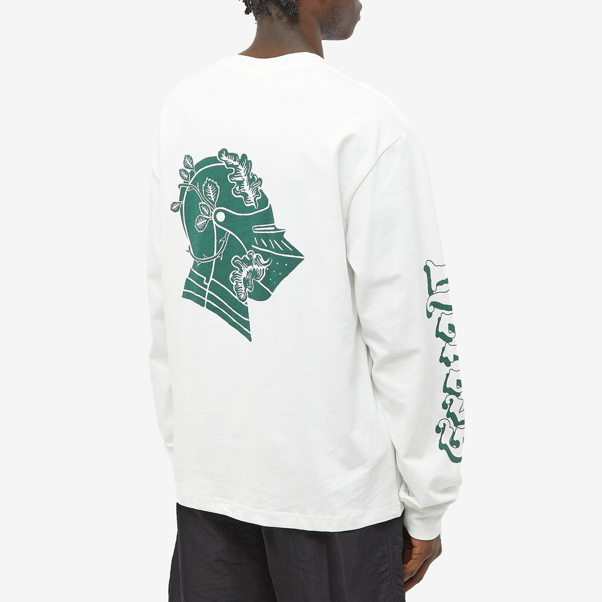 Heresy Men's Long Sleeve Green Knight T-Shirt in Ecru Heresy