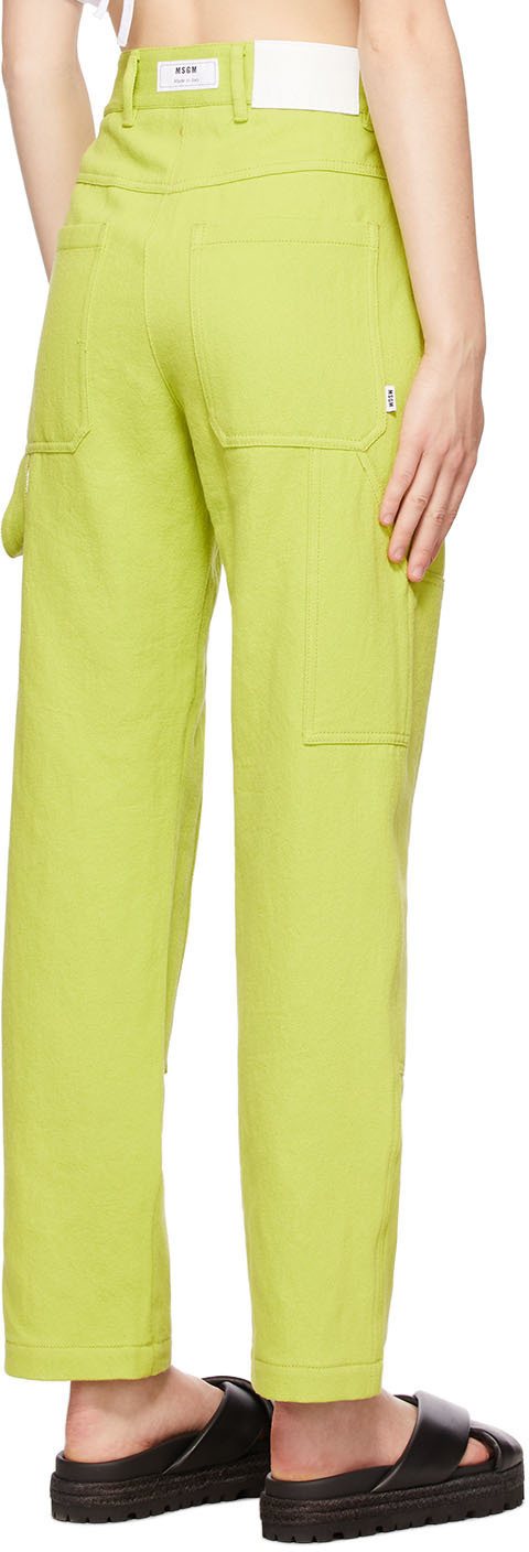 MSGM Green Cargo Trousers MSGM