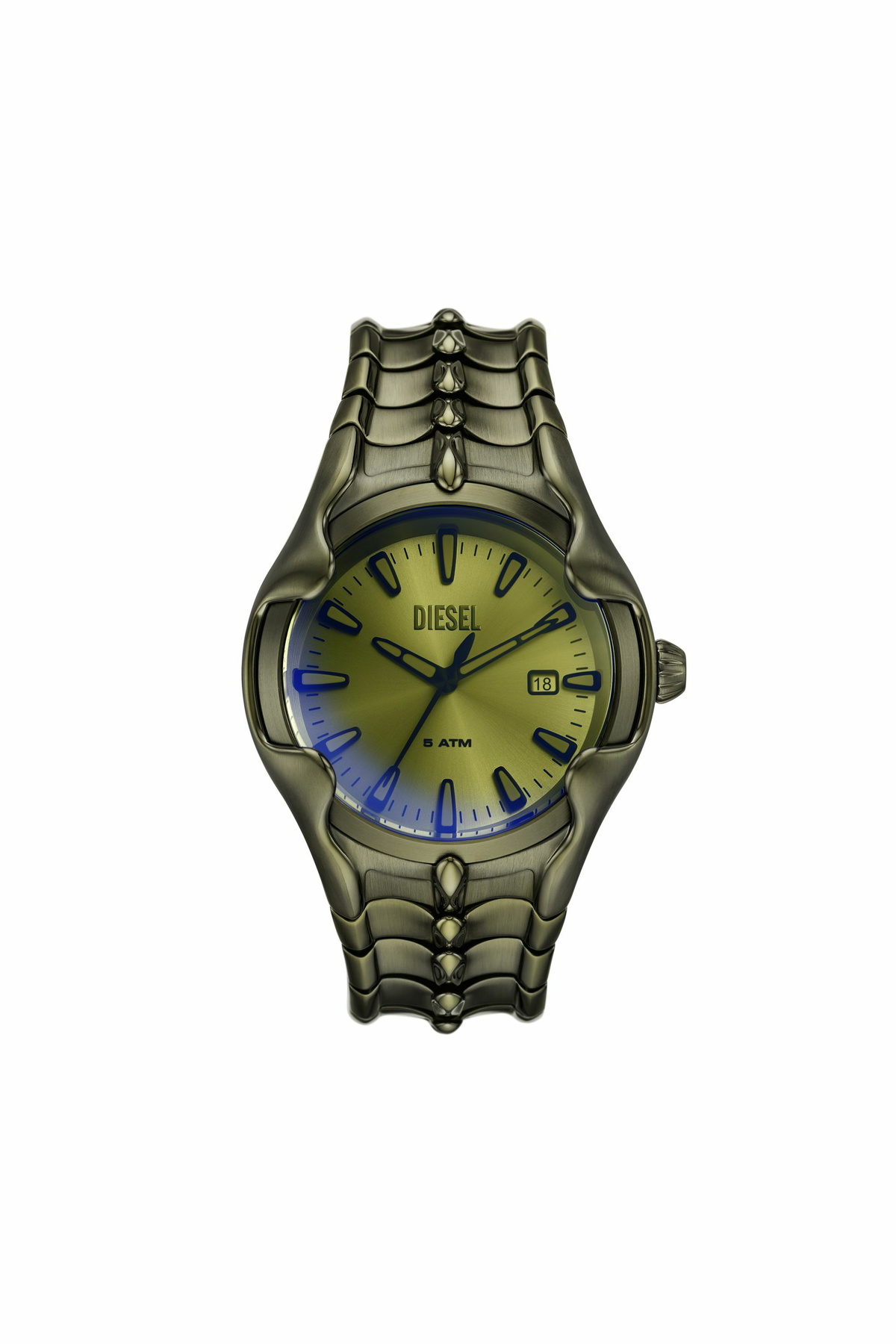 Diesel Vert Three-Hand Date Green Stainless Steel Watch - Timeframes ...