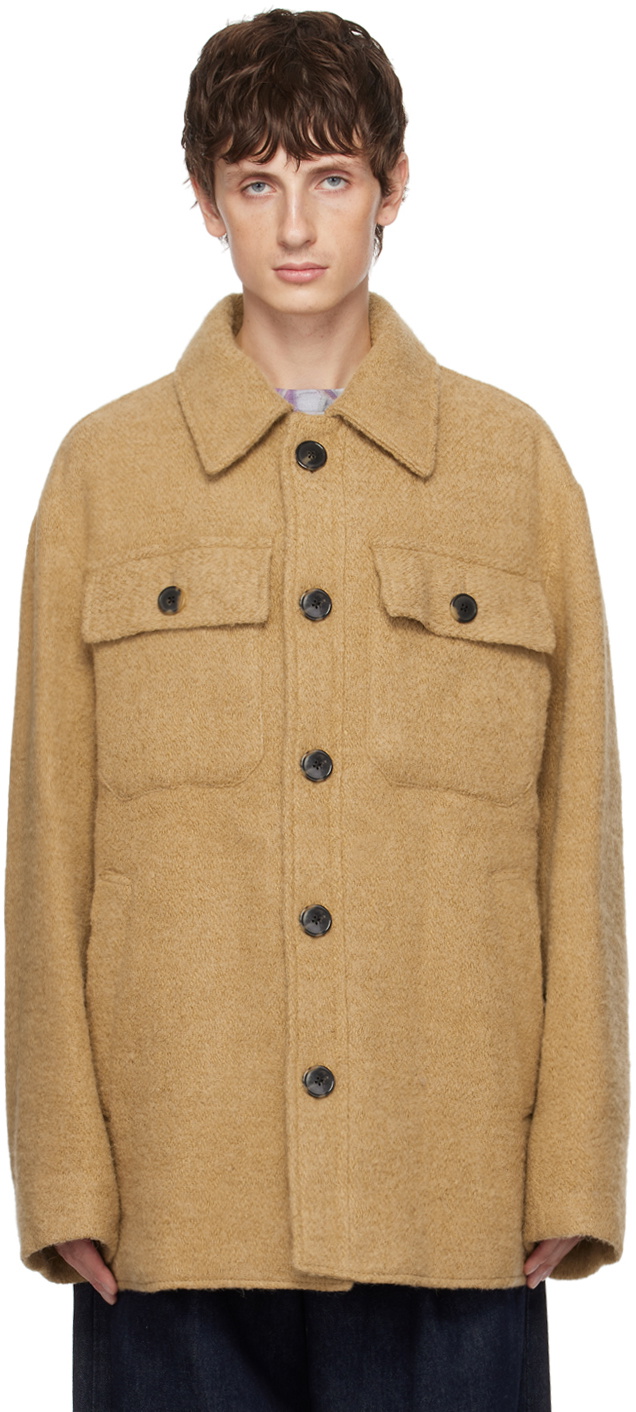 Dries Van Noten Tan Vented Jacket Dries Van Noten