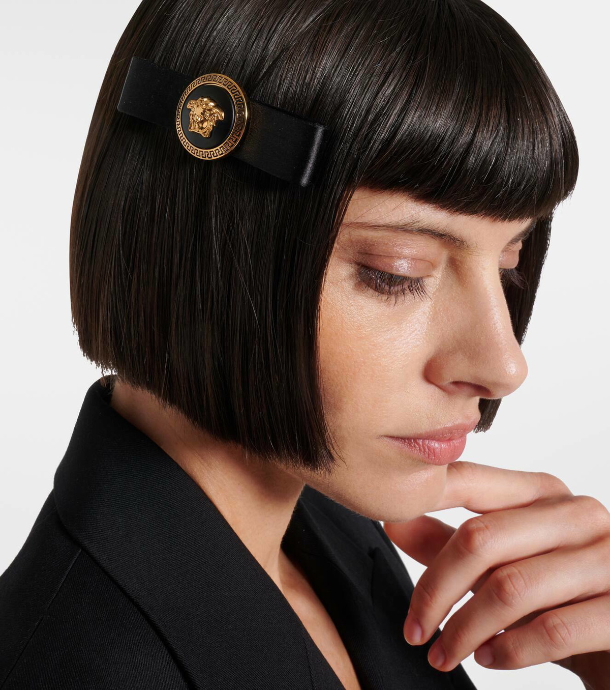 Versace Biggie Medusa satin hair clip Versace