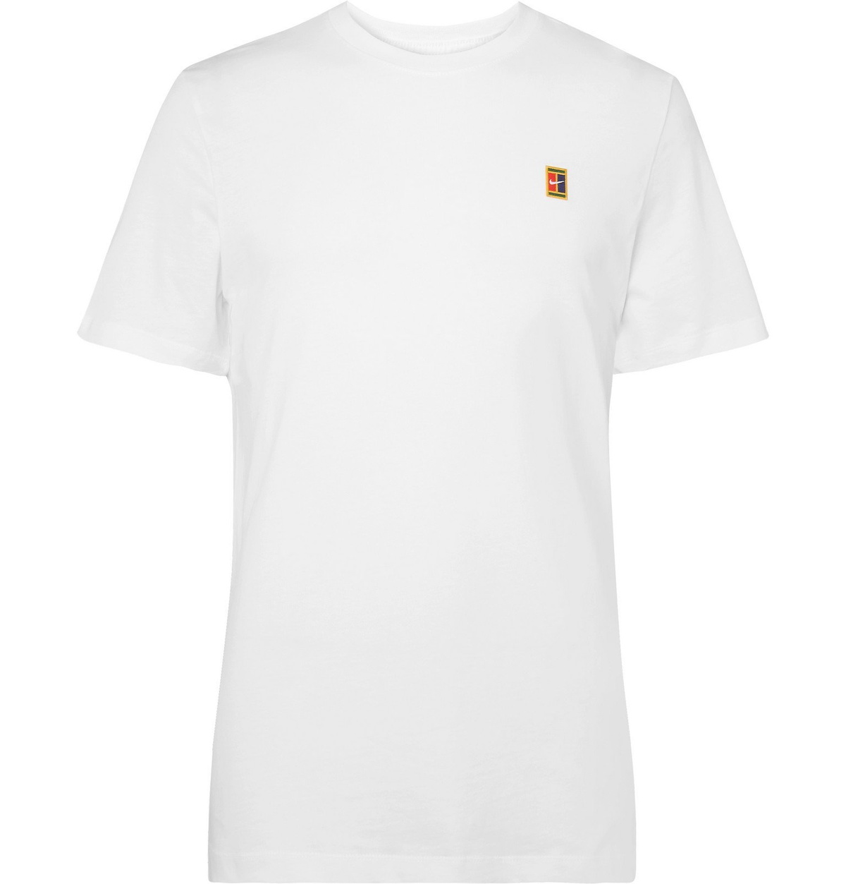 Nike Tennis - NikeCourt Logo-Appliquéd Cotton-Jersey T-Shirt - White ...