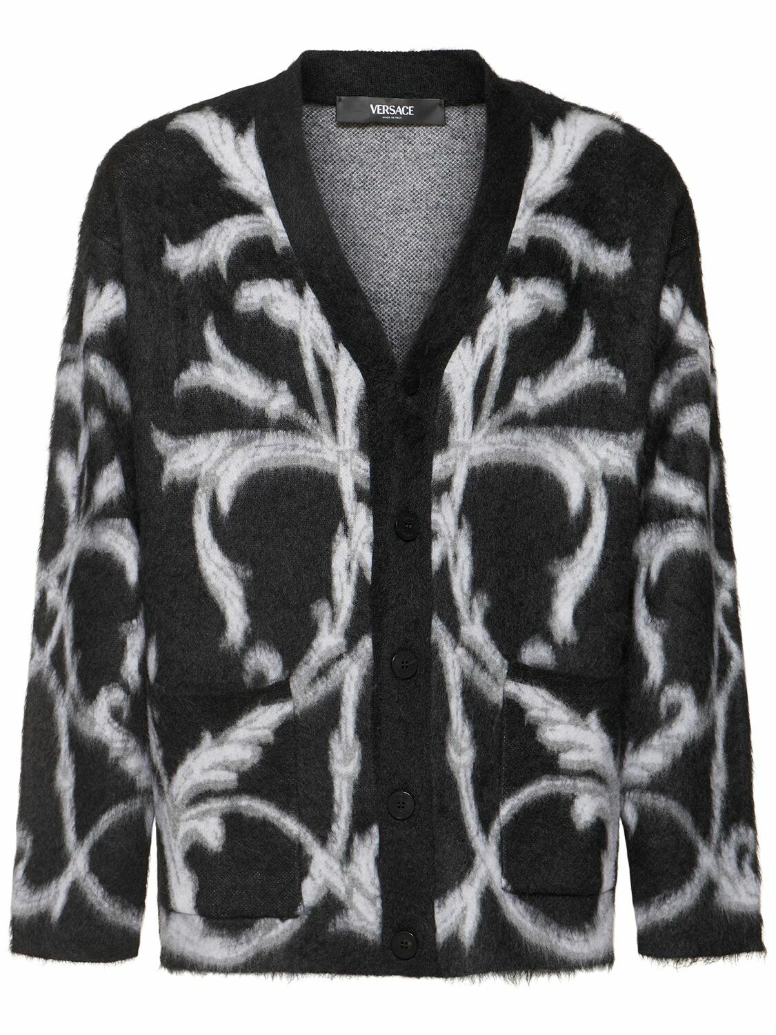 VERSACE Barocco Wool Blend Cardigan Versace