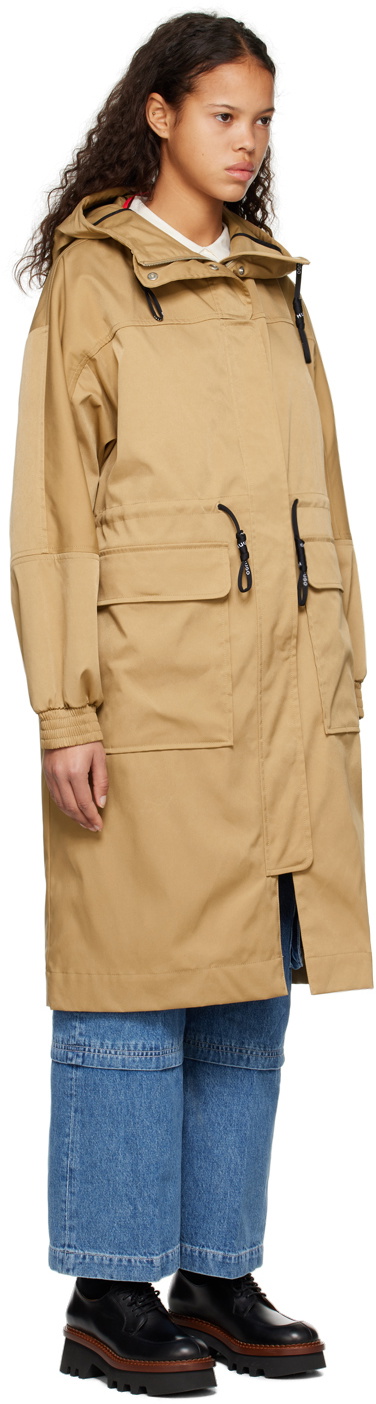 Hugo Tan Drawstring Coat Hugo Boss