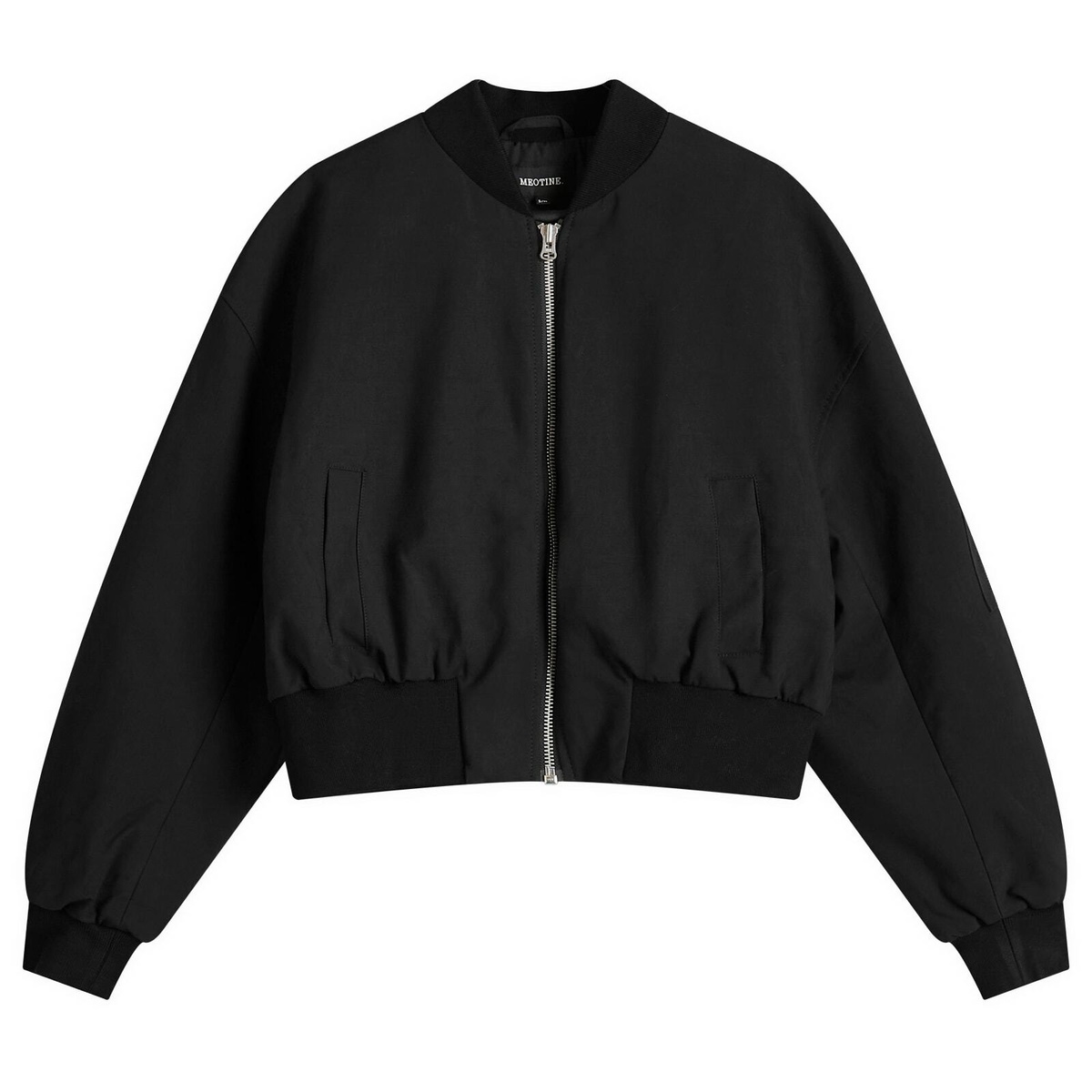 Meotine Women's Kian Canvas Bomber Jacket in Black Meotine