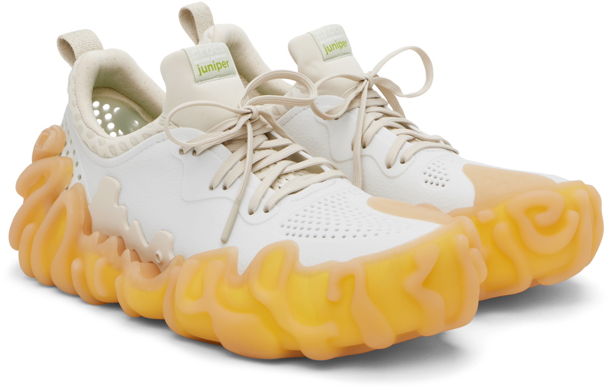 Crocs White & Yellow Salehe Bembury Edition Juniper Sneakers Crocs
