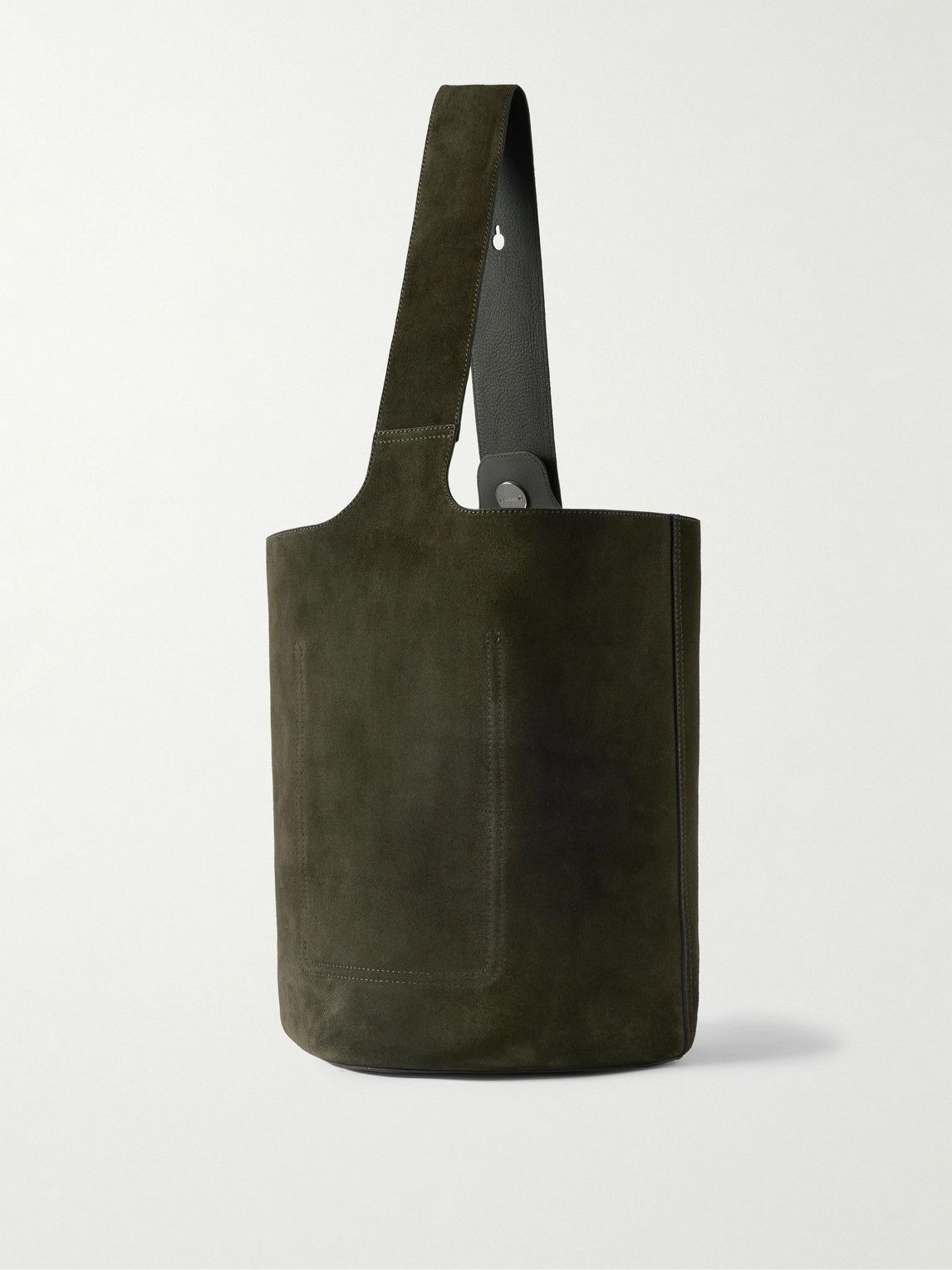 LOEWE - Large Pebble Suede Bucket Bag Loewe