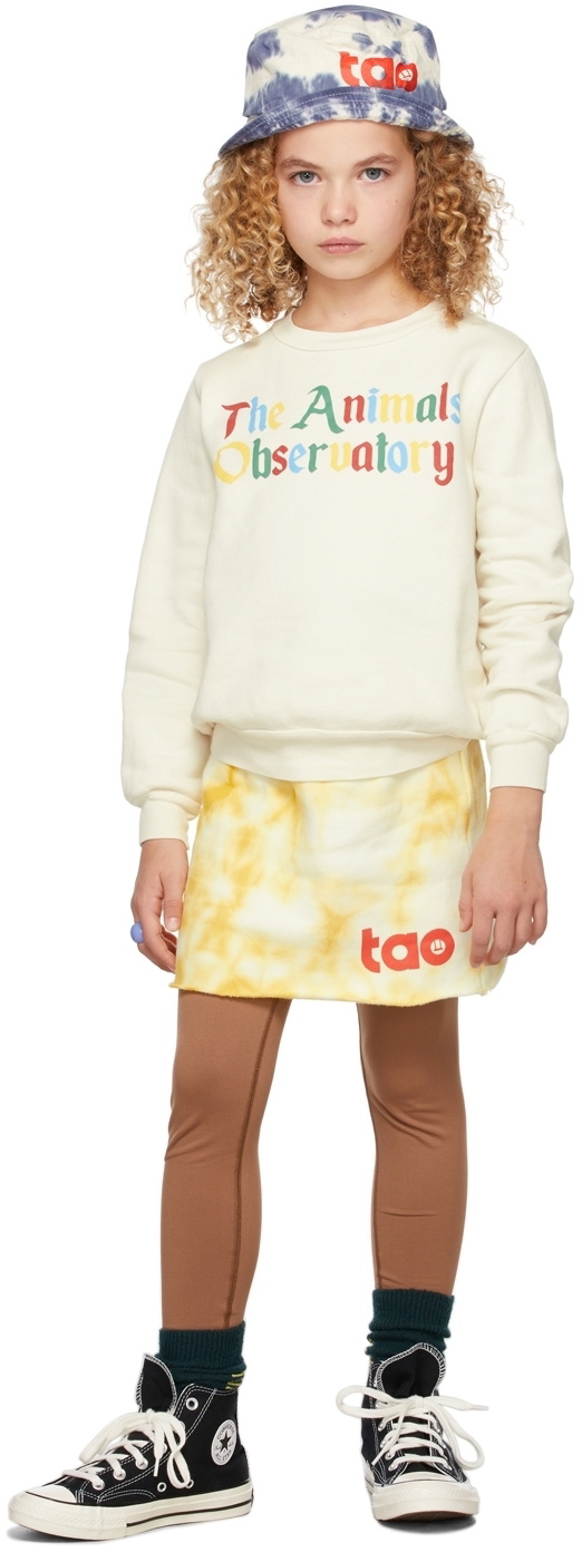 The Animal Observatory Kids White The Animals Bear Sweatshirt The Animals