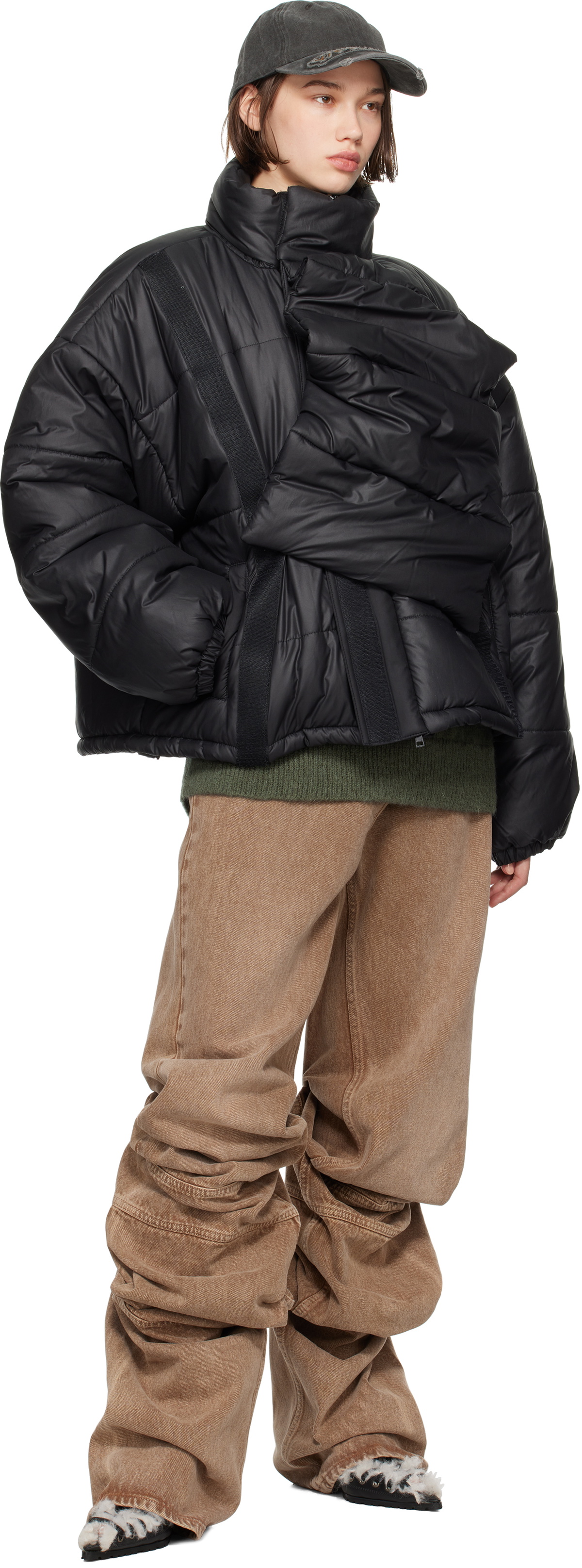 Y/Project Black Velcro Puffer Jacket Y/Project