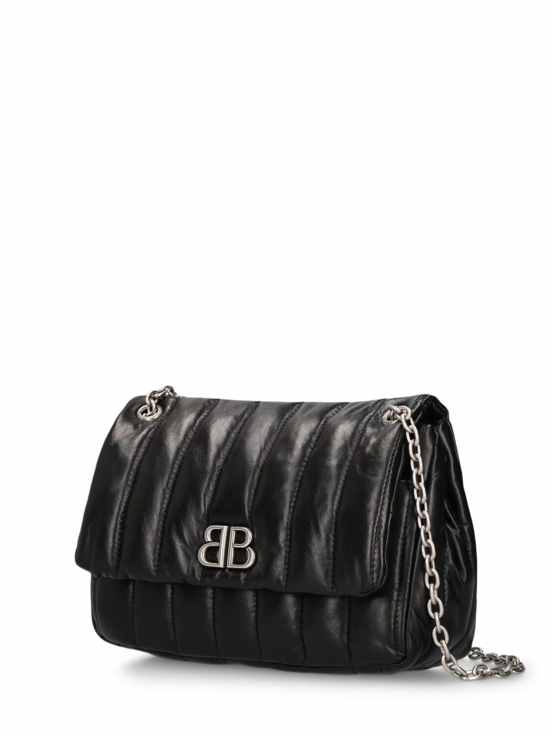 BALENCIAGA Mini Monaco Leather Shoulder Bag Balenciaga