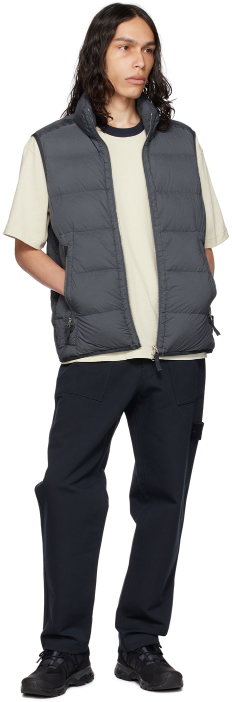 Stone Island Gray Seamless Tunnel Down Vest Stone Island