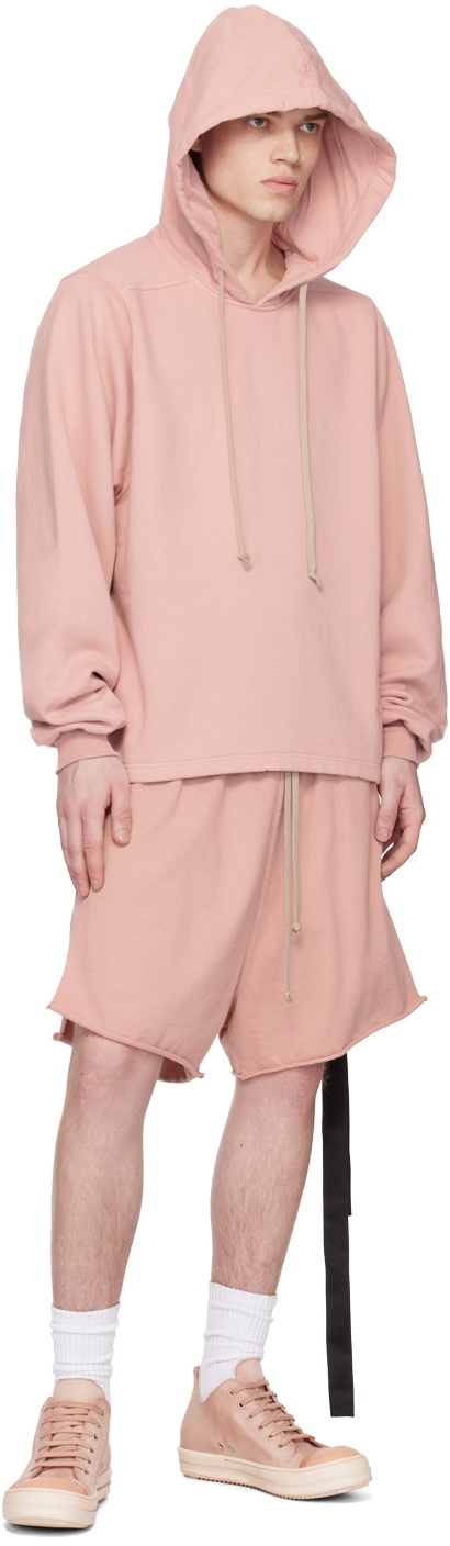 Rick Owens Drkshdw Pink Trucker Cut Off Shorts Rick Owens Drkshdw