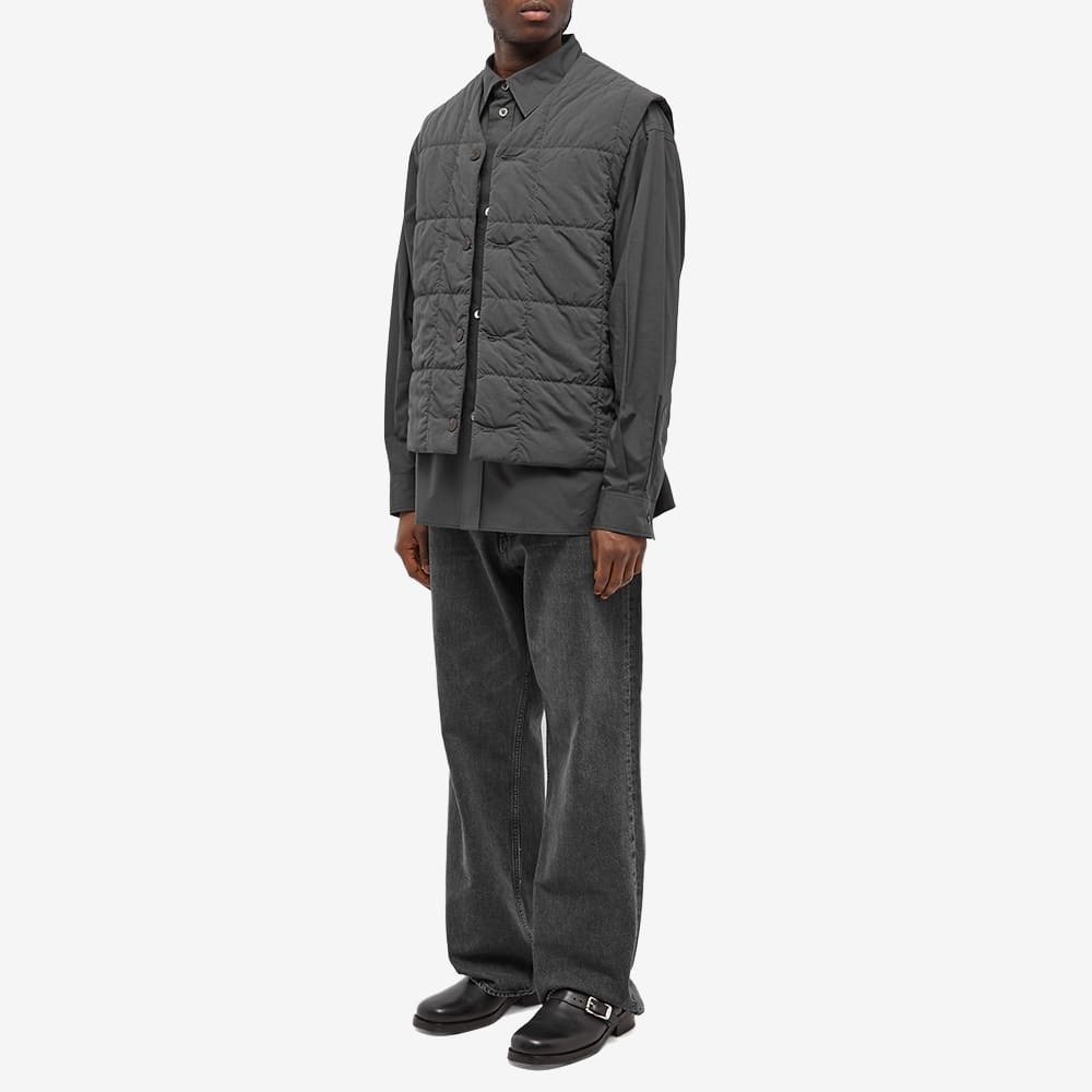 Margaret Howell Men's Inverted Pocket Shirt in Off Black Margaret Howell