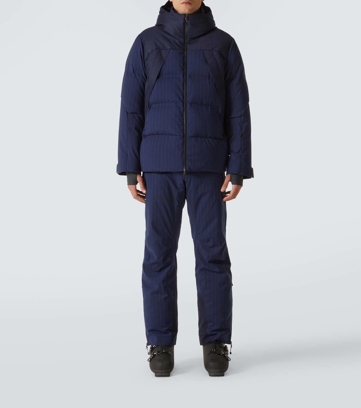 Sease Nordend striped wool-blend down ski jacket Sease