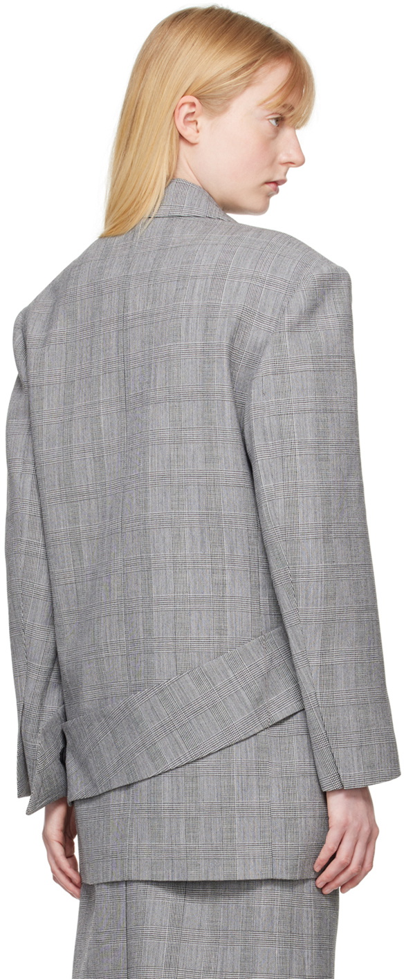 Recto Gray Wrap Blazer Recto