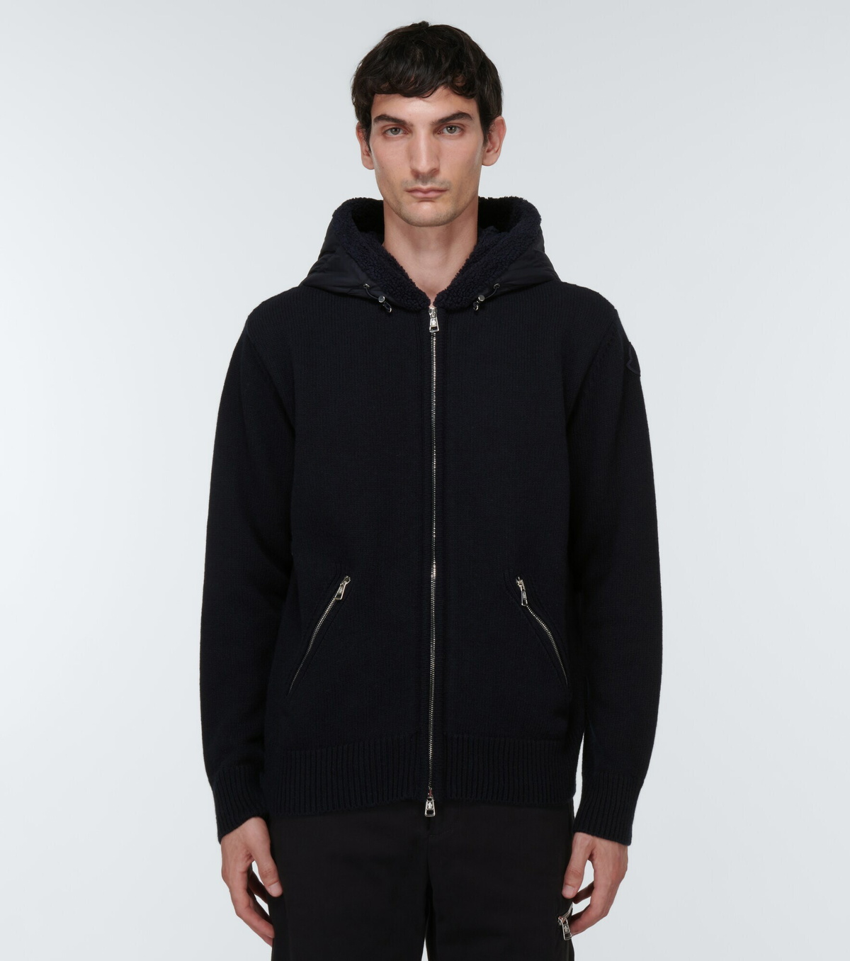Moncler - Virgin wool zip-up hoodie Moncler