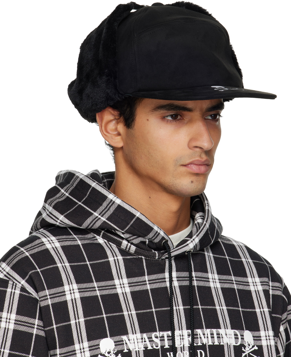mastermind JAPAN Black MJ Faux Fur Flying Cap mastermind JAPAN