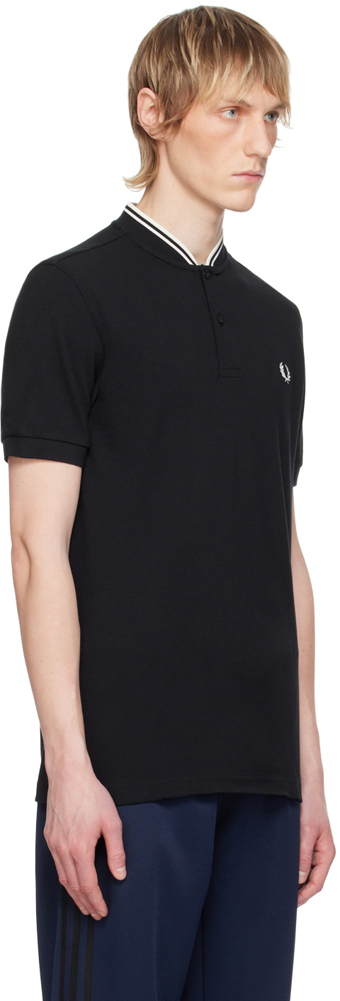 Fred Perry Black Band Collar Henley Fred Perry