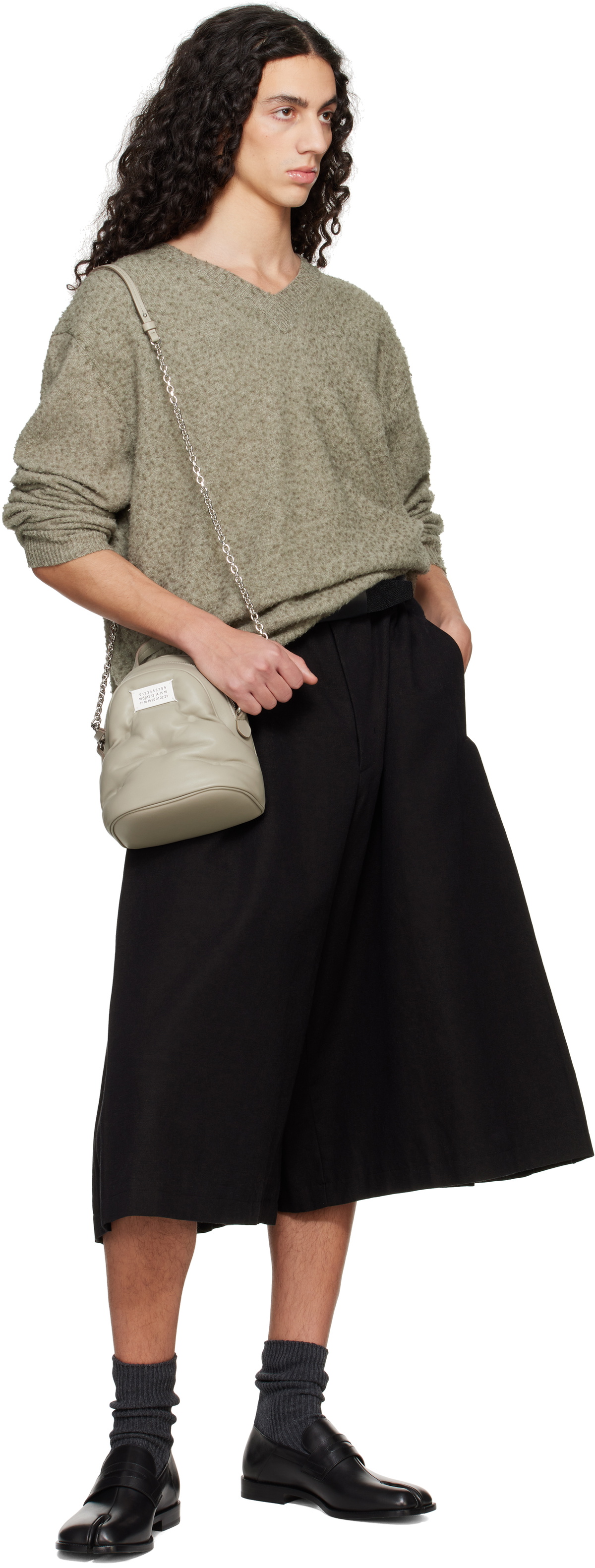 Maison Margiela Green Pilling Sweater Maison Margiela