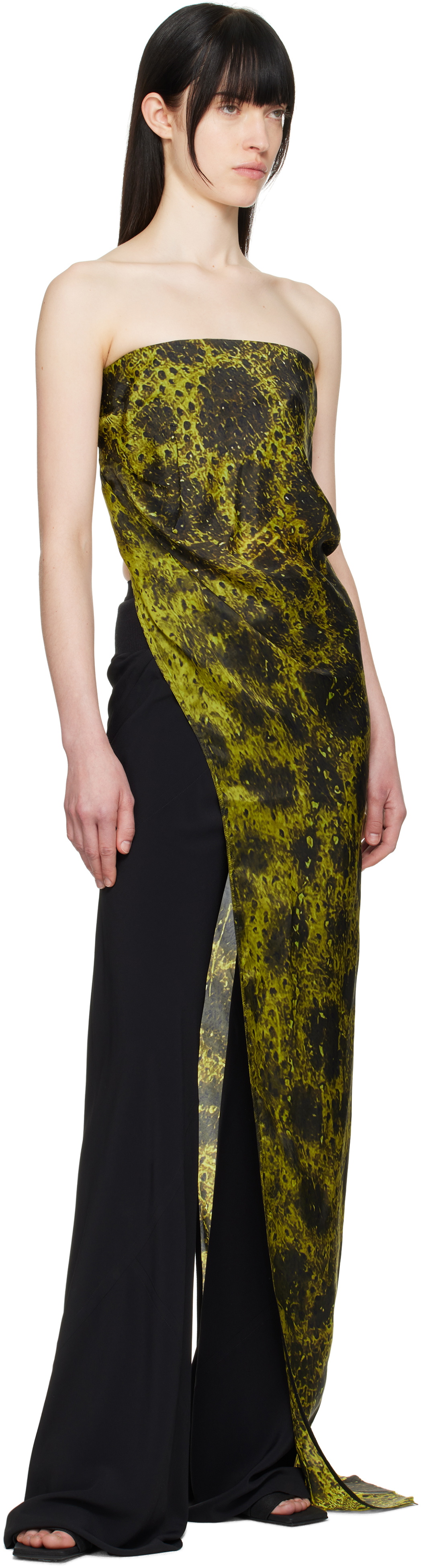 Rick Owens Yellow Hollywood Lido Long Top Rick Owens