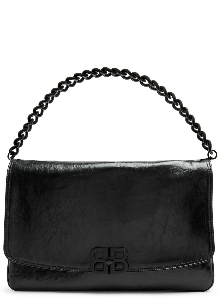 Balenciaga Monaco Large Leather Shoulder bag - Black - One Size Balenciaga