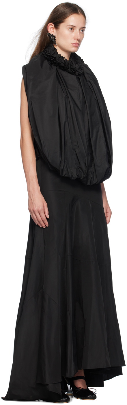 Simone Rocha Black Open Back Bow Balloon Maxi Dress Simone Rocha