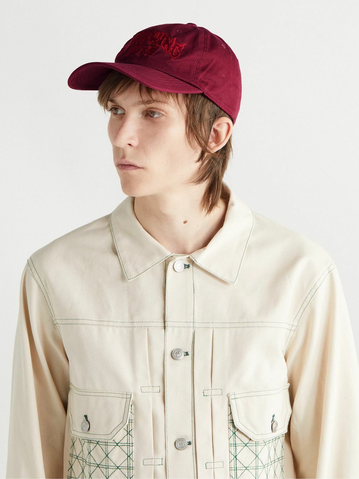 Throwing Fits - Logo-Embroidered Cotton-Twill Baseball Cap