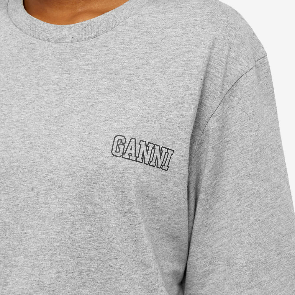 GANNI Women's Software Logo T-Shirt in Paloma Melange GANNI