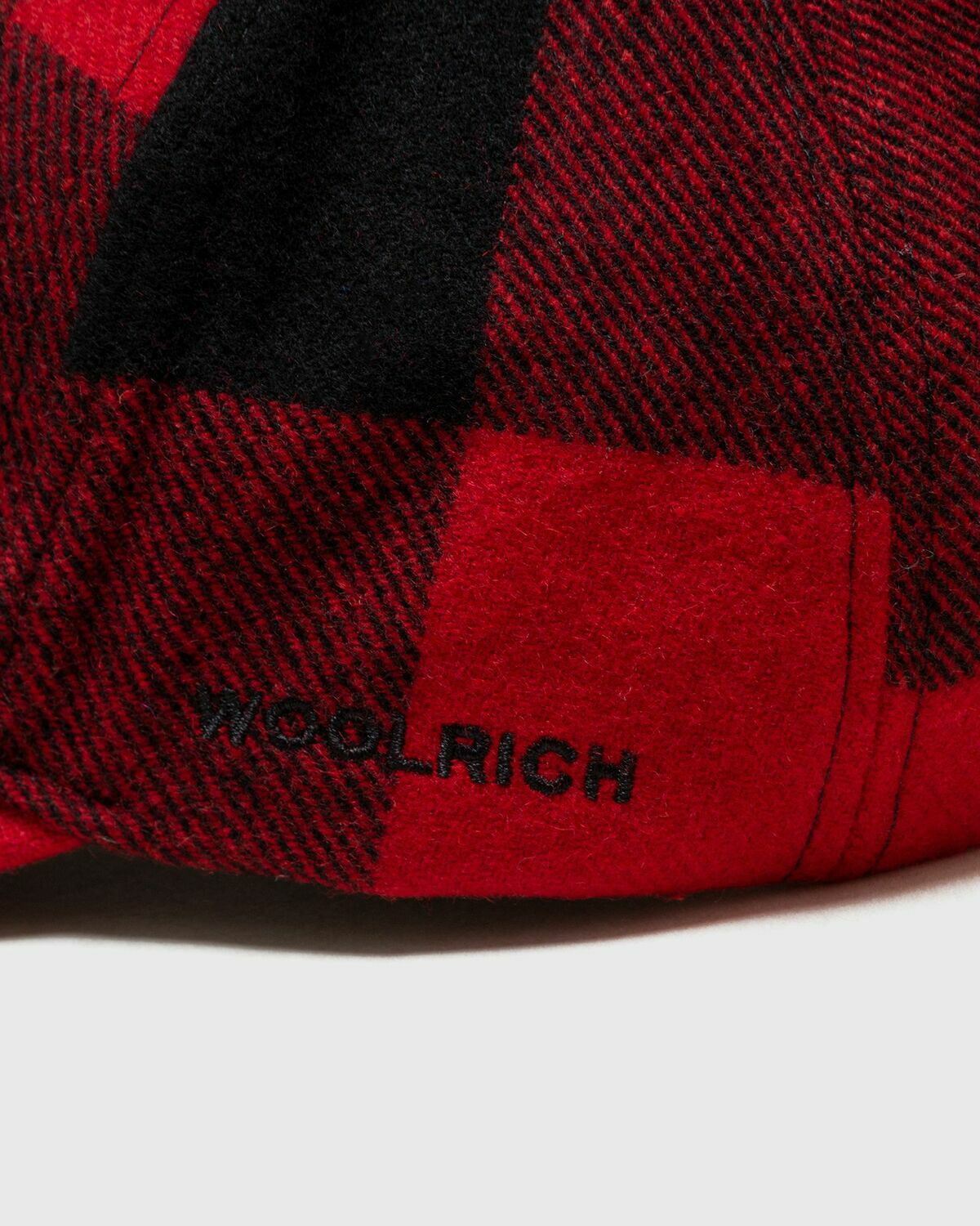 Woolrich Check Baseball Cap Black/Red Caps Woolrich