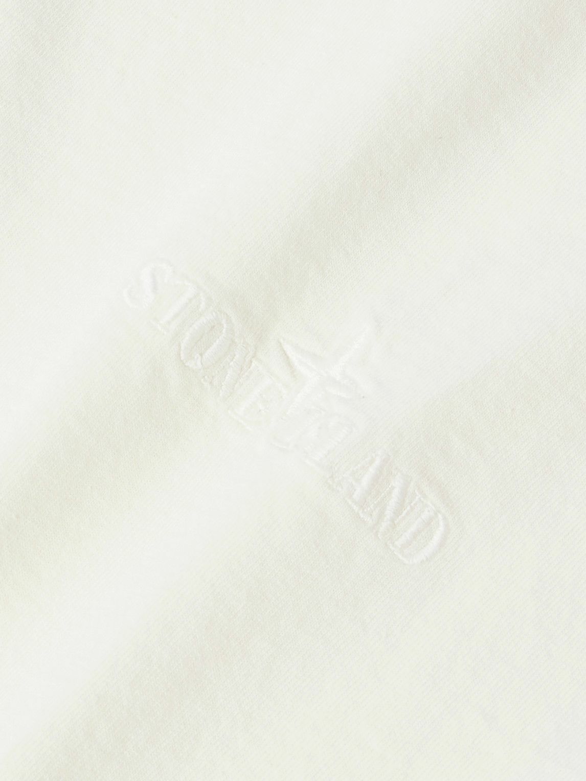 Stone Island - Logo-Embroidered Garment-Dyed Organic Cotton-Jersey T ...