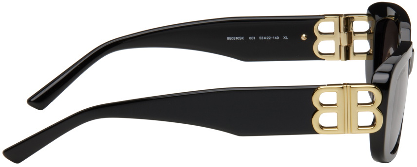 Balenciaga Black Everyday Rectangular Sunglasses Balenciaga