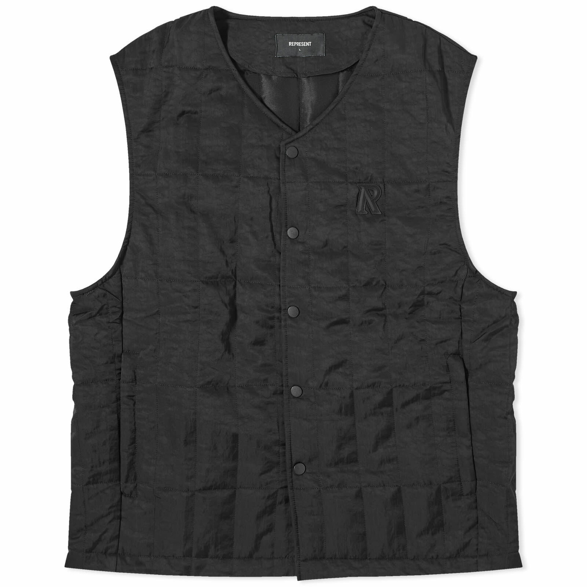 Represent Men's Lightweight Gilet in Jet Black Represent