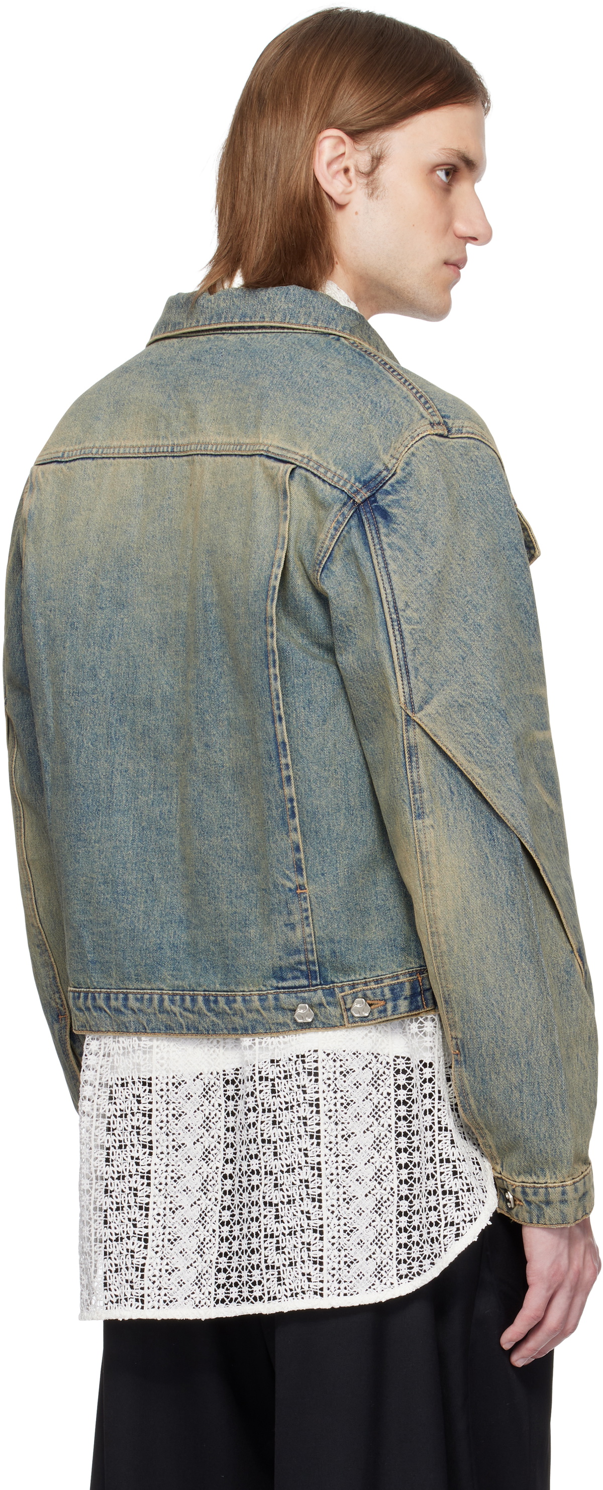 CMMAWEAR Blue Faded Denim Jacket CMMAWEAR