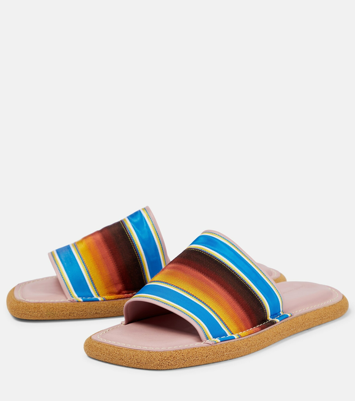 Dries Van Noten - Striped slides Dries Van Noten