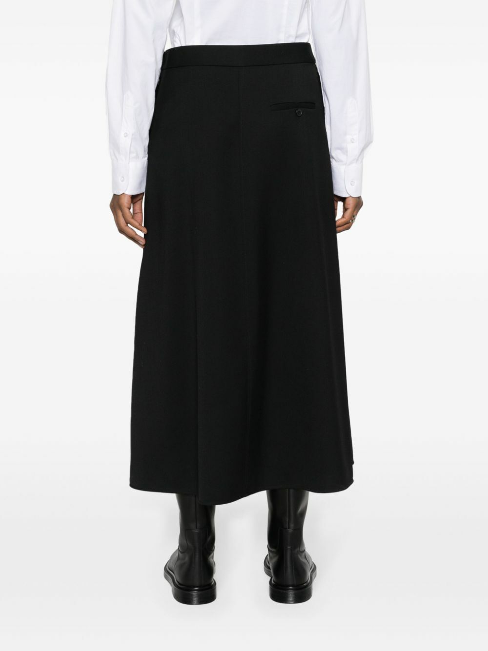 WARDROBE.NYC Black A-Line Wool Skirt WARDROBE.NYC