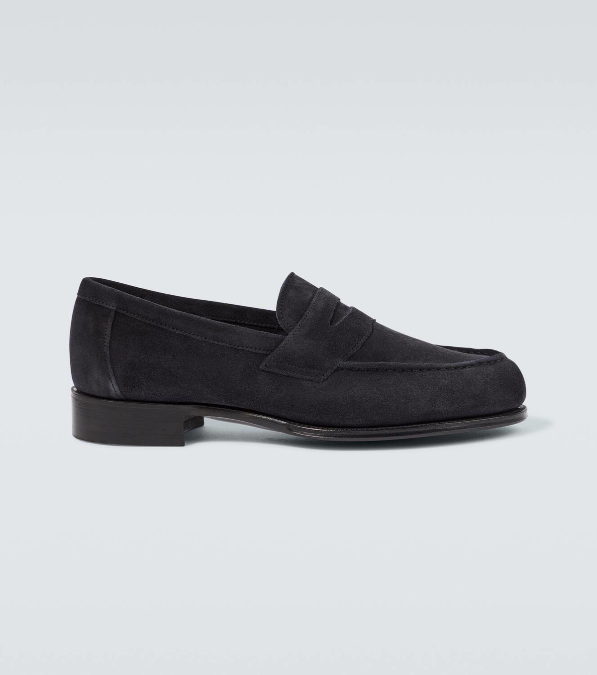 George Cleverley Cannes suede penny loafers George Cleverley